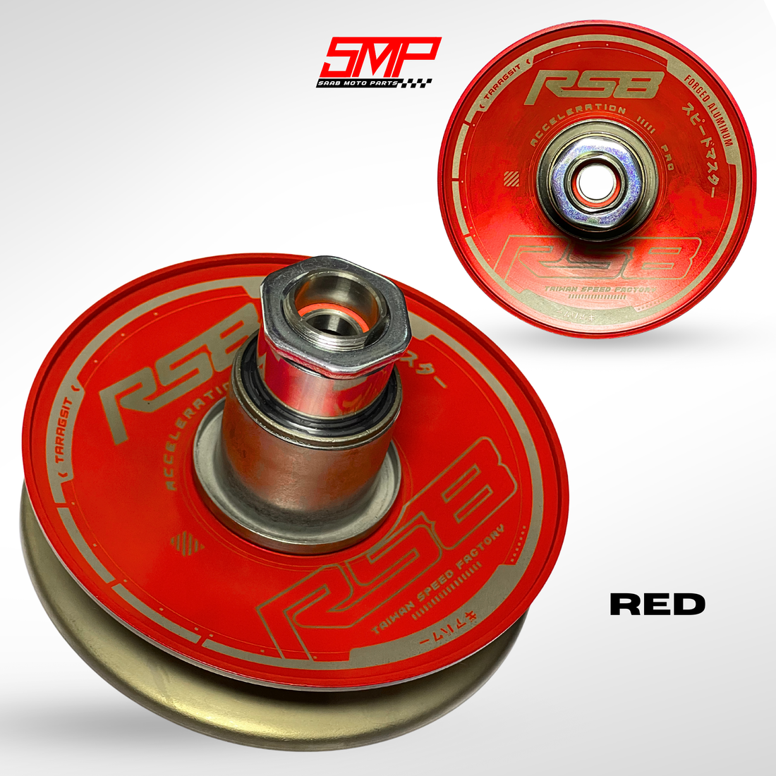 RS8 TORQUE DRIVE ASSEMBLY AEROX NMAX (BLACK/RED) – Saab Moto Parts